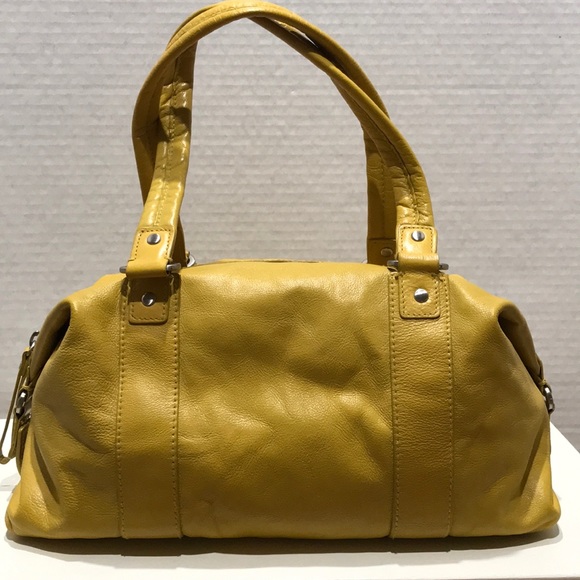 Club Monaco | Bags | Club Monaco Mustard Yellow Leather Satchel | Poshmark